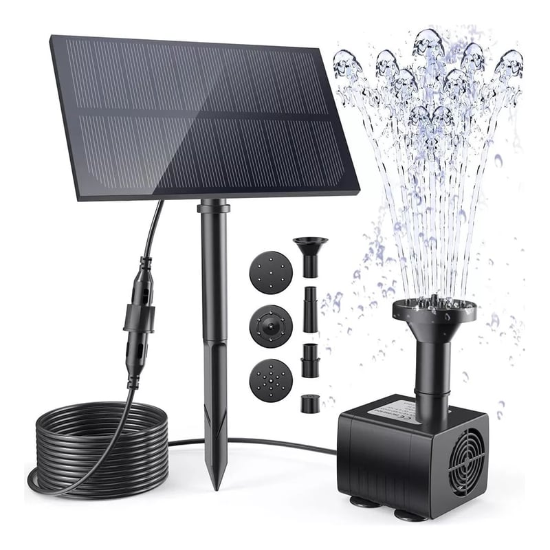 KUANGYE Bomba De Fuente 14w Panel Con Energía Solar Agua Sumergible ...