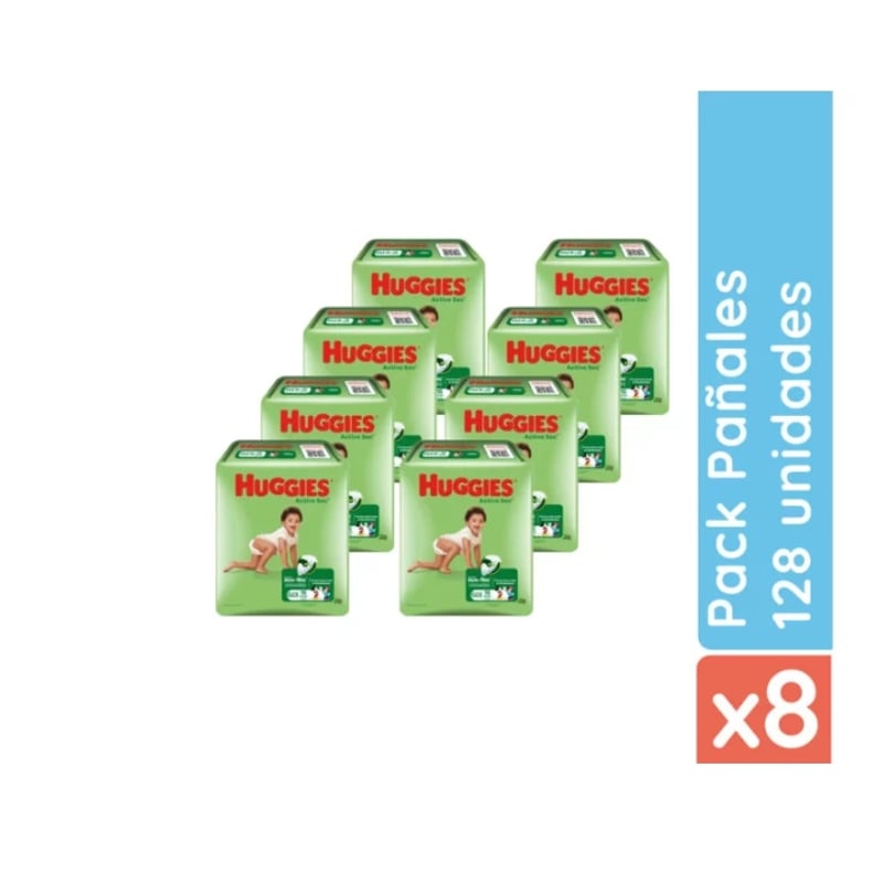 HUGGIES Pañales Huggies Active X8 G 128 Unidades | falabella.com