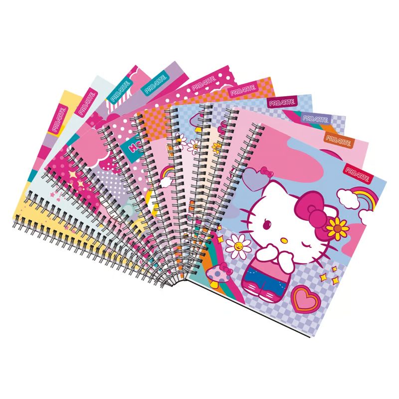 PROARTE Pack 10 Cuadernos Hello Kitty Universitarios Cuadriculados ...