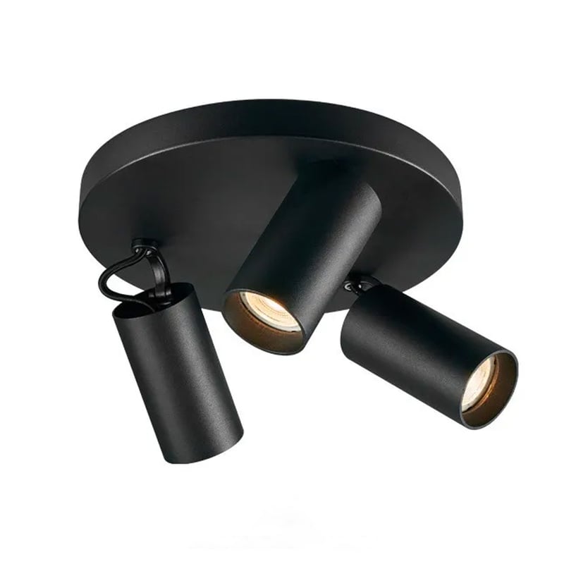 HB LEDS Foco Sobrepuesto Base Redonda 3xG10 Altair III Negro Ampolleta ...