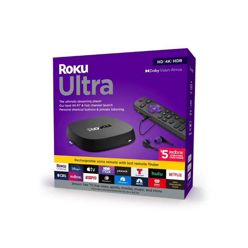 ROKU Roku Ultra 4K HDR Dolby Vision Atmos Ethernet Manos Libres 4802R ...