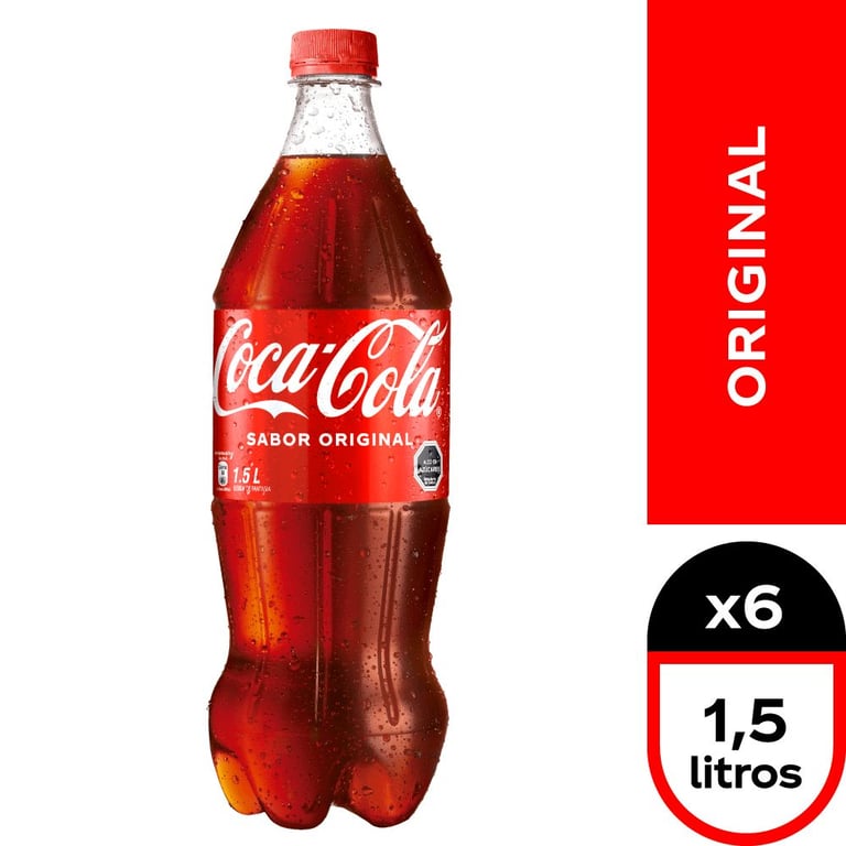 COCA COLA 6x Bebida Coca Cola Original 1500cc | falabella.com