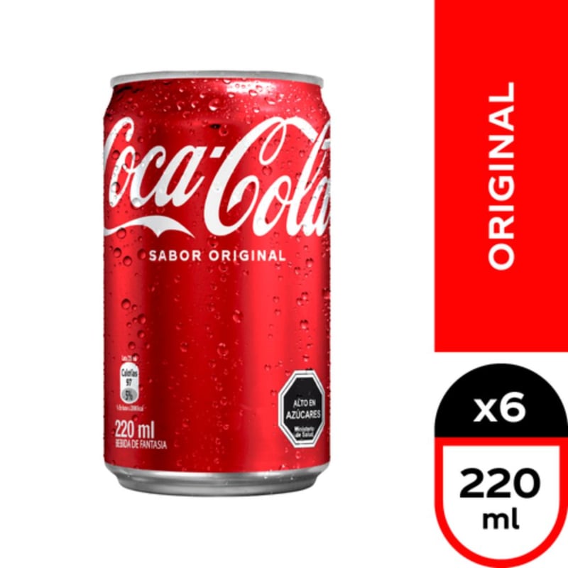 COCA COLA 6x Bebida Coca Cola Lata 220cc | falabella.com