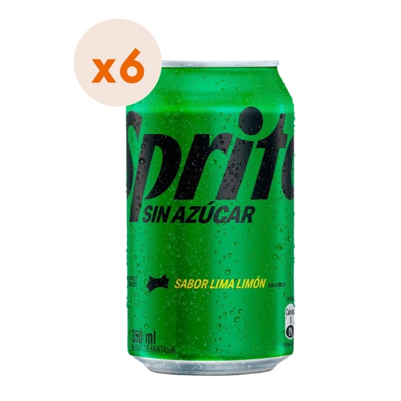 SPRITE 6x Bebida Sprite Sin Azúcar Lata 350cc | falabella.com