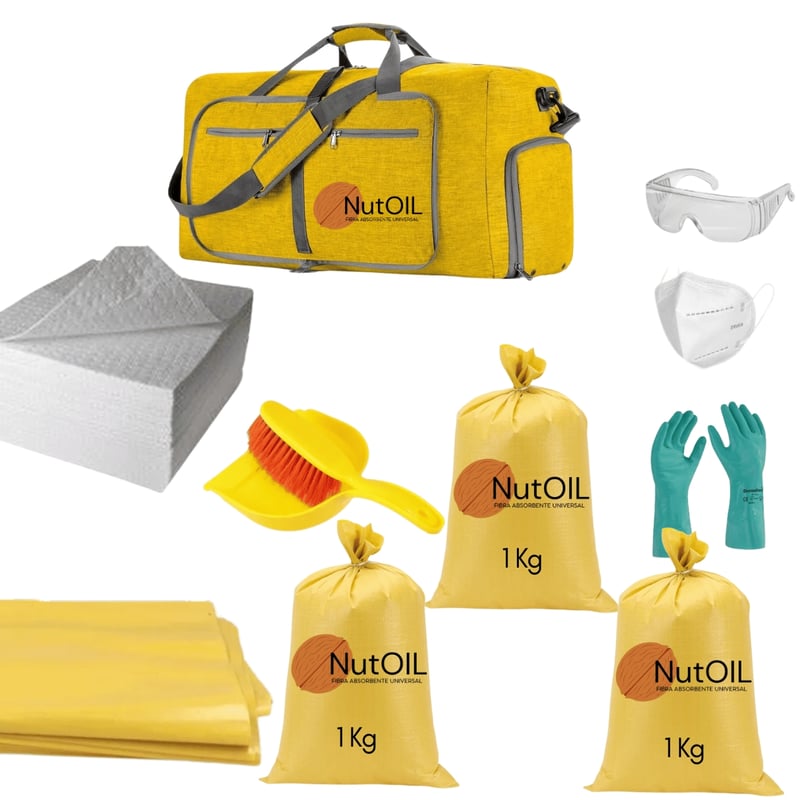 GENERICO Kit Antiderrames Portatil 35 Litros universal múltiples ...