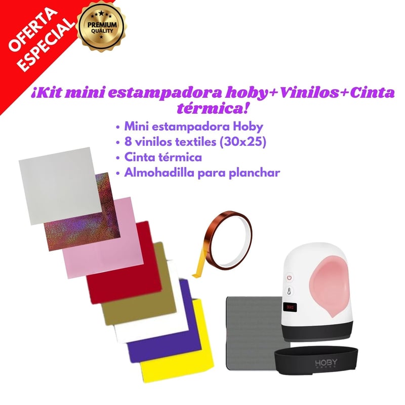 GENERICO Kit Estampadora Mini HobyPress Vinilos Cinta Térmica | falabella.com