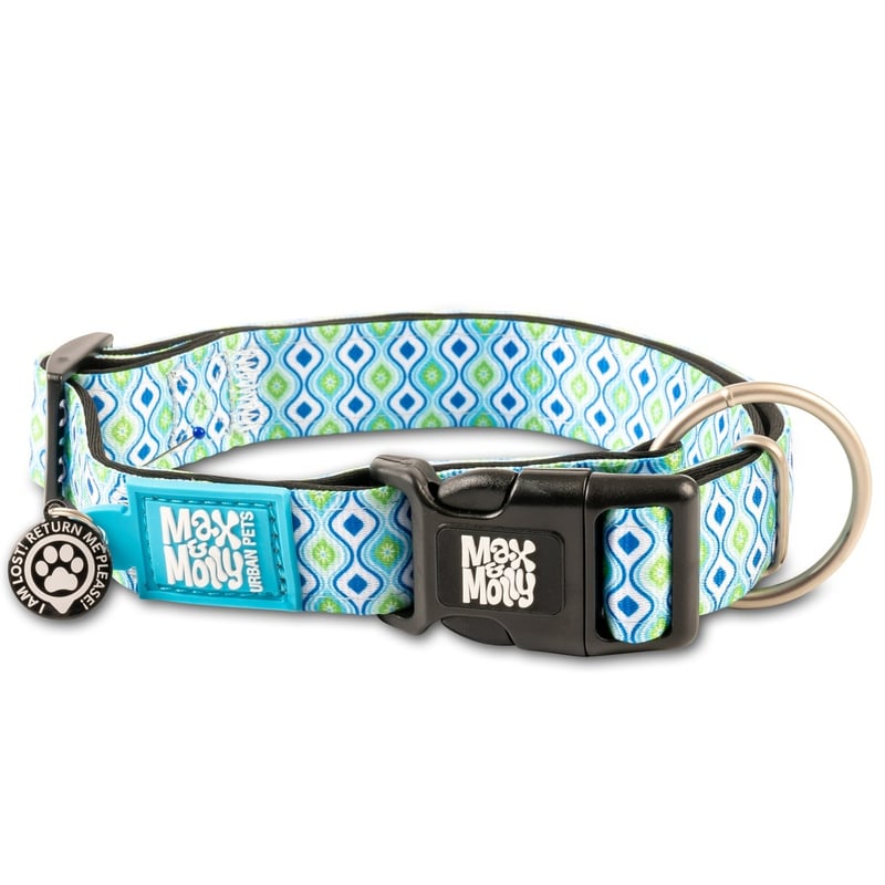 MAX & MOLLY Collar Perro S Smart Id Retro Blue 7-15kg Max and Molly ...