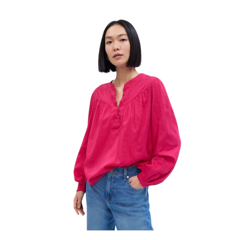 GAP Blusa con Botones Manga Larga Fucsia GAP | falabella.com