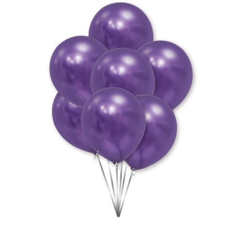 GENERICO Globos Cromados Color Morado 25 Unidades 25 Cm | falabella.com
