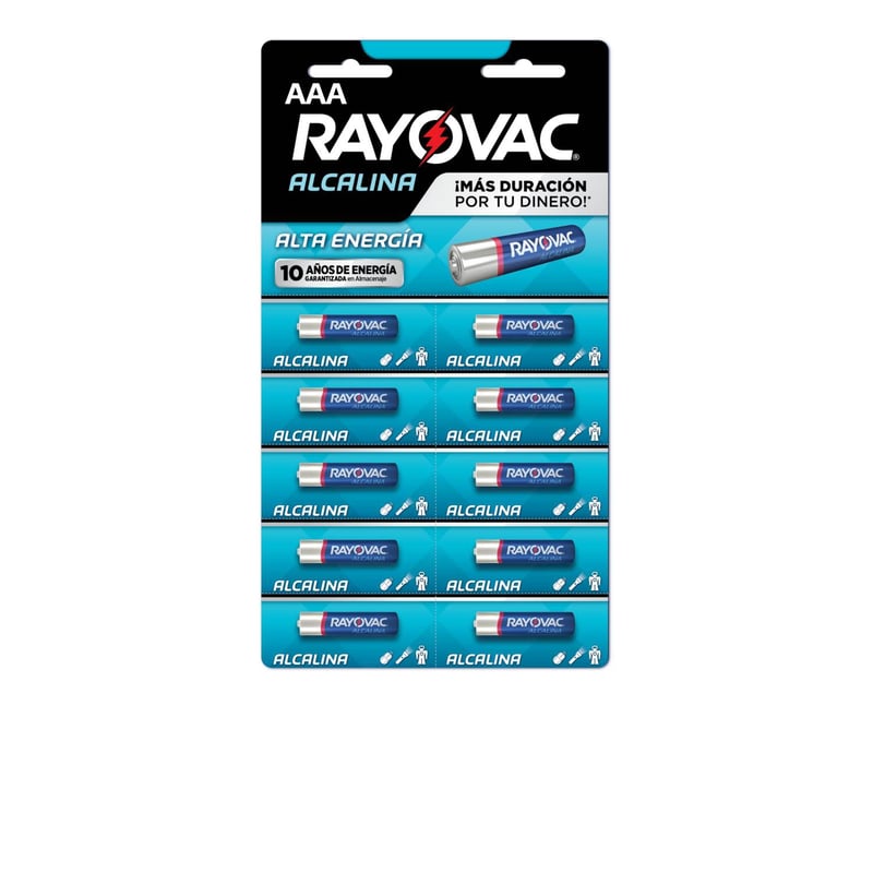 RAYOVAC PILAS ALCALINAS AAA PACK 10 UNIDADES | falabella.com