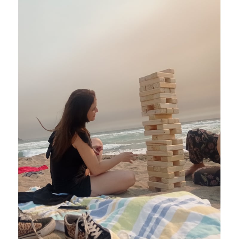 GENERICO Yenga gigante - Torre de bloques de madera - con bolso ...