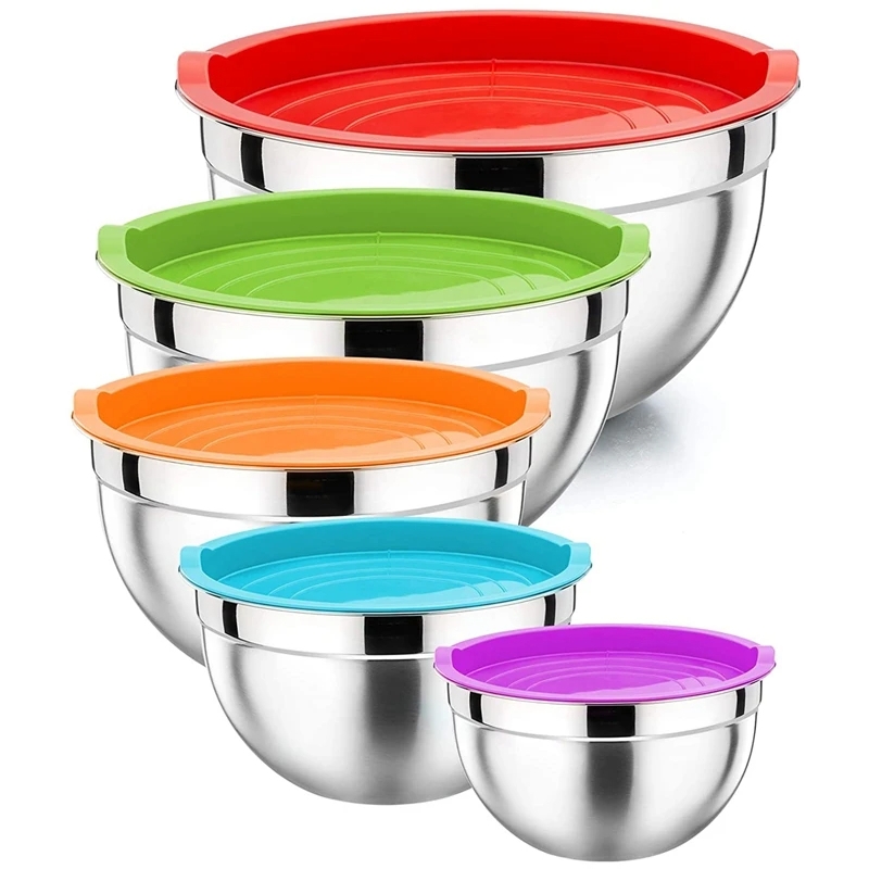 GENERICO SET 5 BOWLS ACERO INOXIDABLE CON TAPA | falabella.com