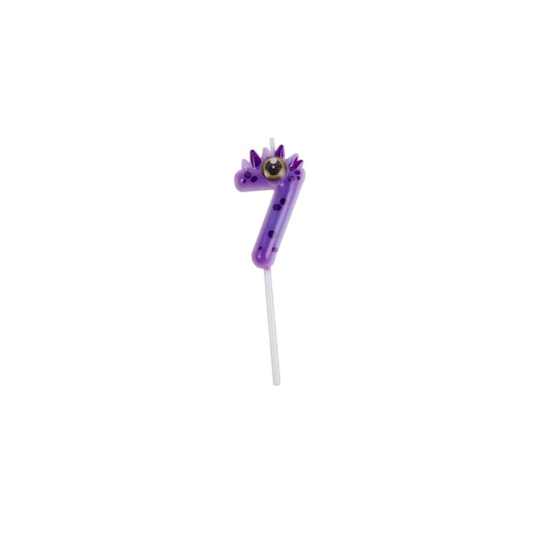 GENERICO Vela De Numero 7 Dinosaurio Morado 11cm | falabella.com