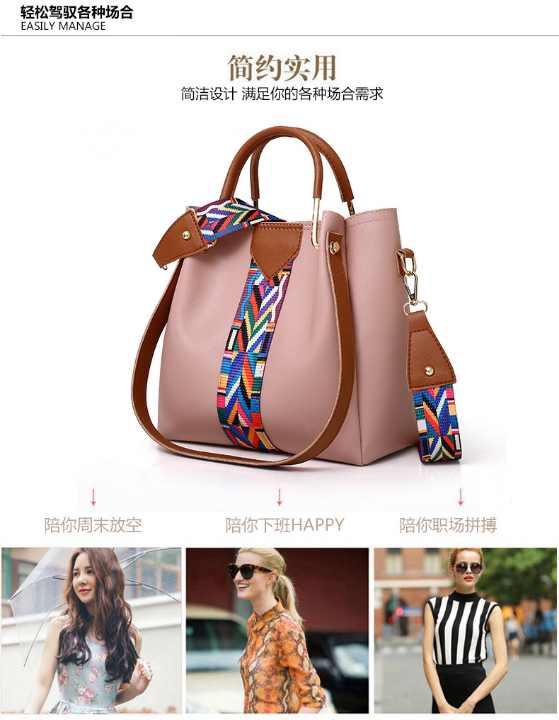 GENERICO Cartera linda para mujer 35x25 cm de cuero sintetico ...