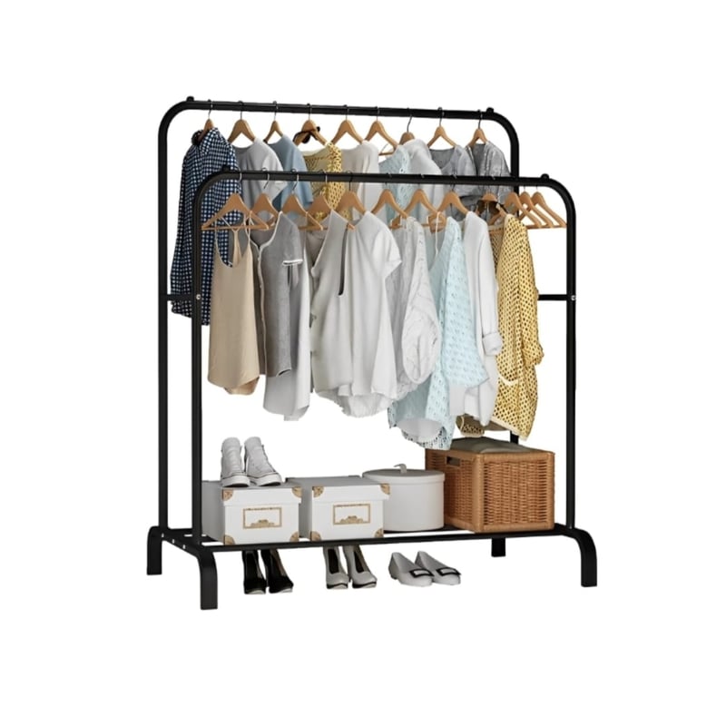 GENERICO Perchero Metálico Doble Barra Colgador Para Ropa JR ...