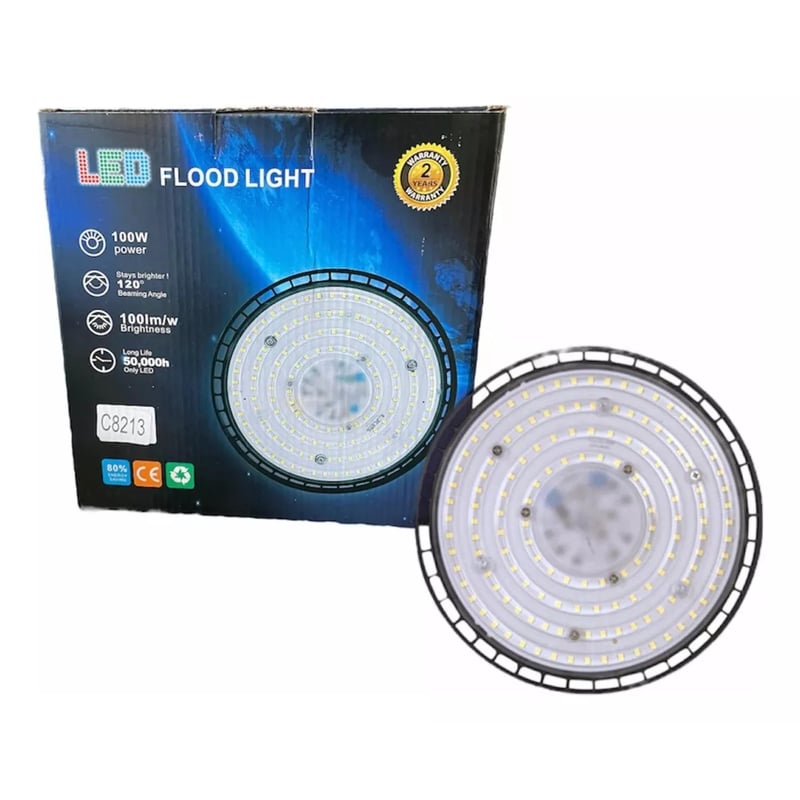 GENERICO Foco Plafon Led Ufo 100w Campana Techo Industrial Luz Fría ...