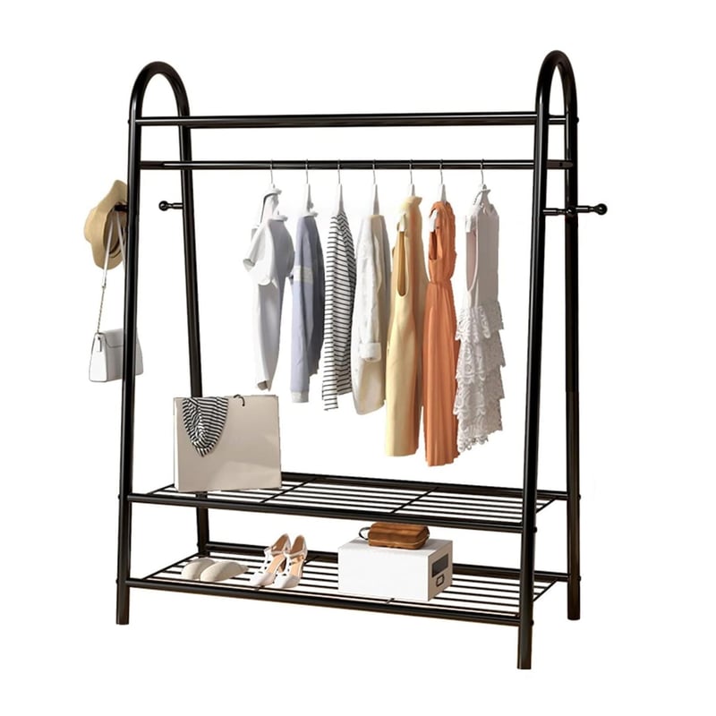 GLOBAL LATIN GROUP Perchero Exhibidor de Ropa y con Zapatero Metalico ...