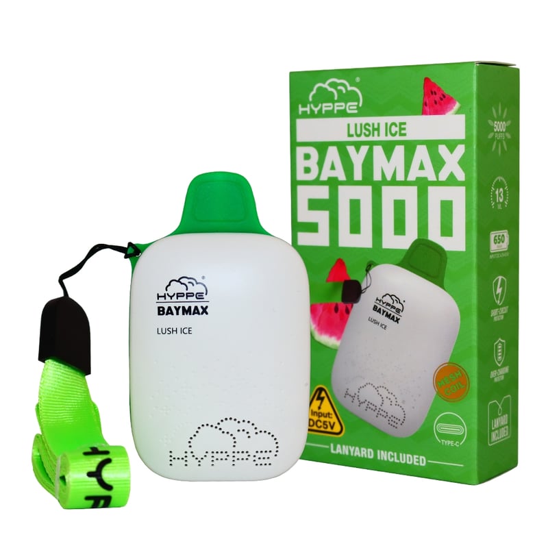 Vaporizador Desechable Hyppe Baymax Lush Ice 5000 Puff 5% GENERICO ...
