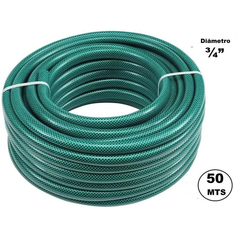 Manguera de riego jardinera de 50 metros PVC reforzado doble 3/4 | Sodimac - Falabella