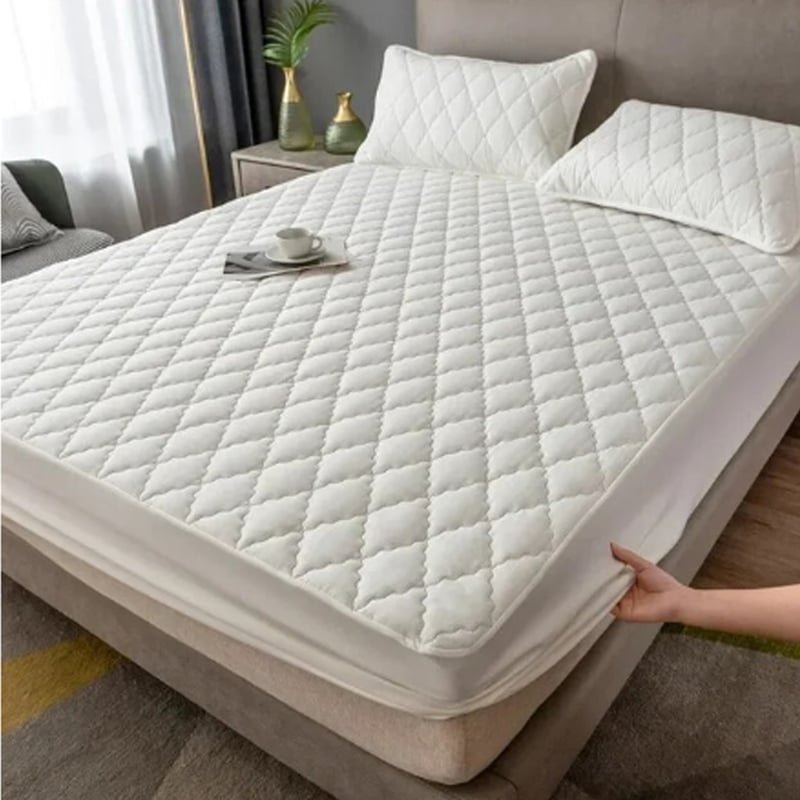 Cubre Colchon Protector Acolchado 1 plaza- Blanco | Sodimac Chile Cubre Colchon Protector Acolchado 1 plaza- Blanco | Sodimac Chile