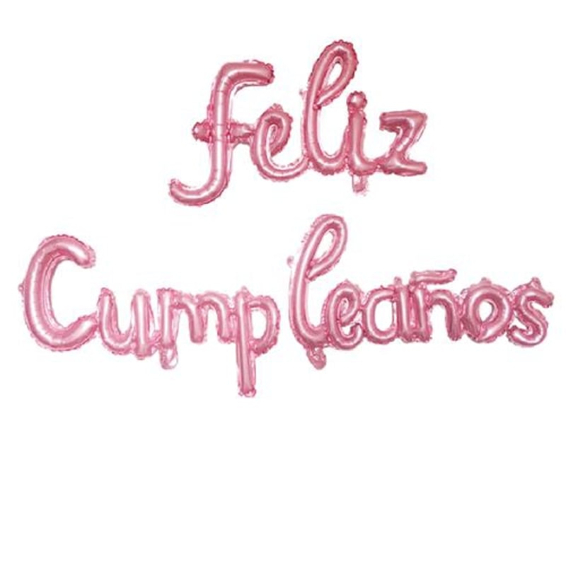 GENERICO Globos Letras Feliz Cumpleaños Color Rosa Latex | falabella.com