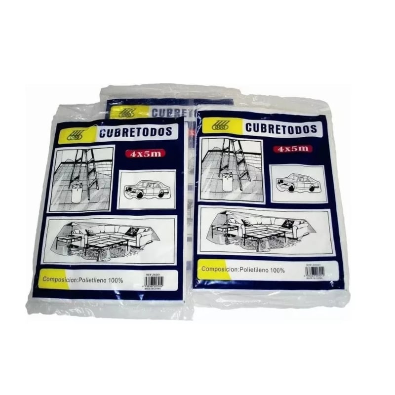 GENERICO Plástico Protector Impermeable Cubre Todo 4x5 Metros ...