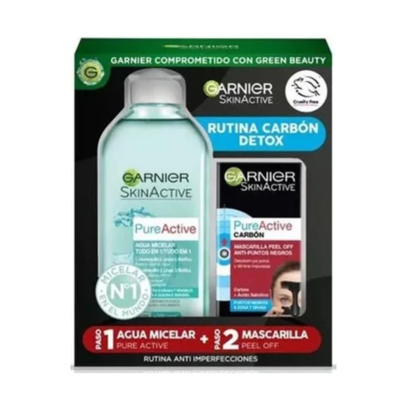 GARNIER Pack Micelar PURE ACTIVE PEEL OFF | falabella.com