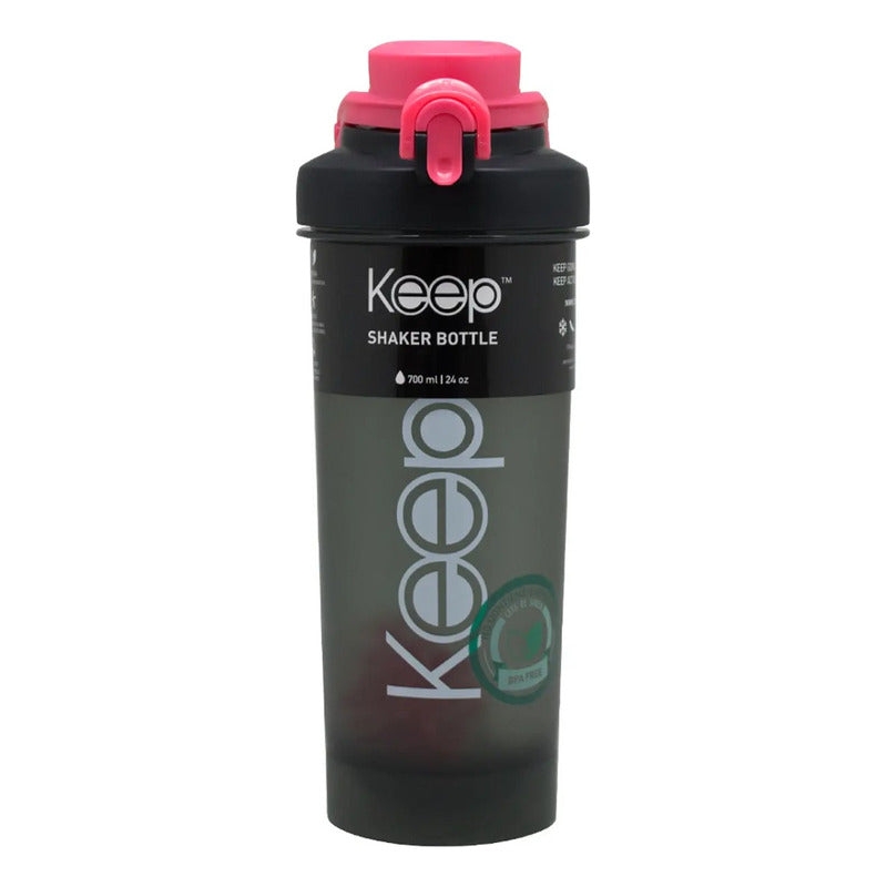 KEEP Botella De Agua Deportiva Shaker Mezclador 700ml Keep color rosado ...