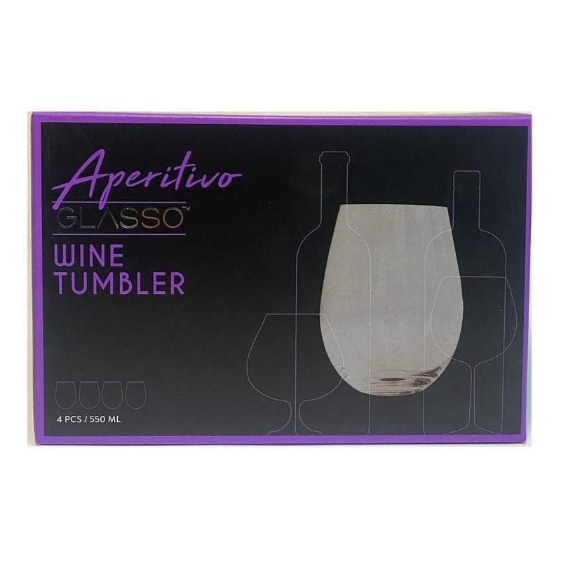 Set 4 Copas Aperitivo Glasso 550 Ml Wine Tumbler | Sodimac - Falabella