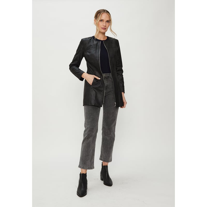 MA GRIFFE Trench Con Cierre Negro Magriffe | falabella.com