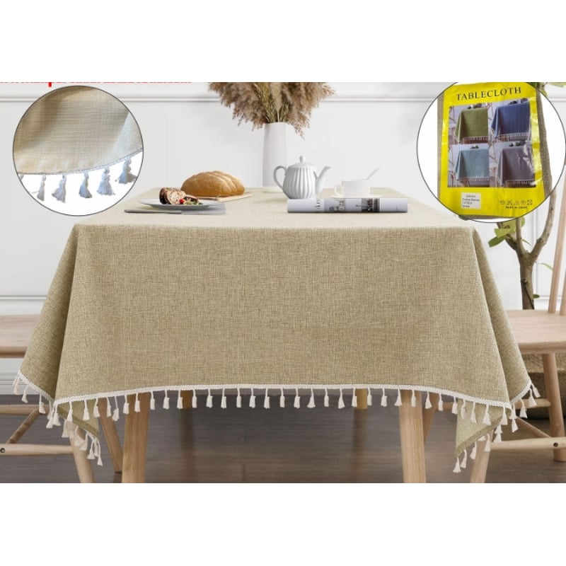 GENERICO Mantel Rectangular De Tela Para Mesa De Comedor Verde Oliva ...
