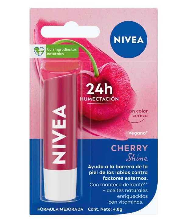 NIVEA Balsamo Labial Nivea Cherry Shine | falabella.com