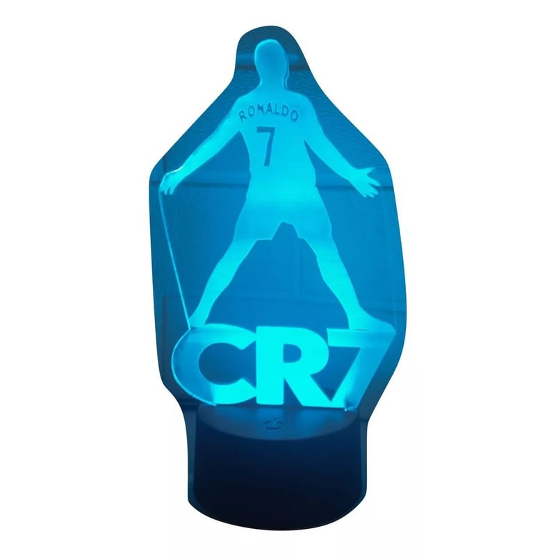 KUANGYE Lampara Led 3d Ilusion Cristiano Ronaldo Cr7 Futbol Espal Sc ...