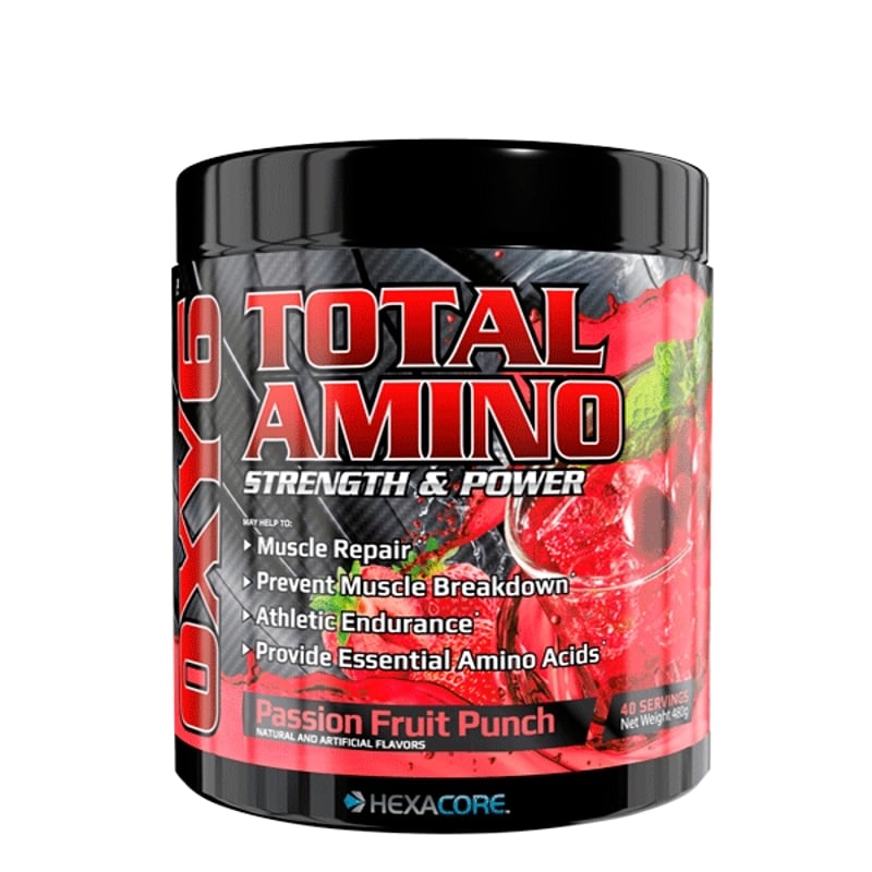HEXACORE OXY 6 Total Amino Hexacore 40 Servicios. Passion Fruit Punch ...
