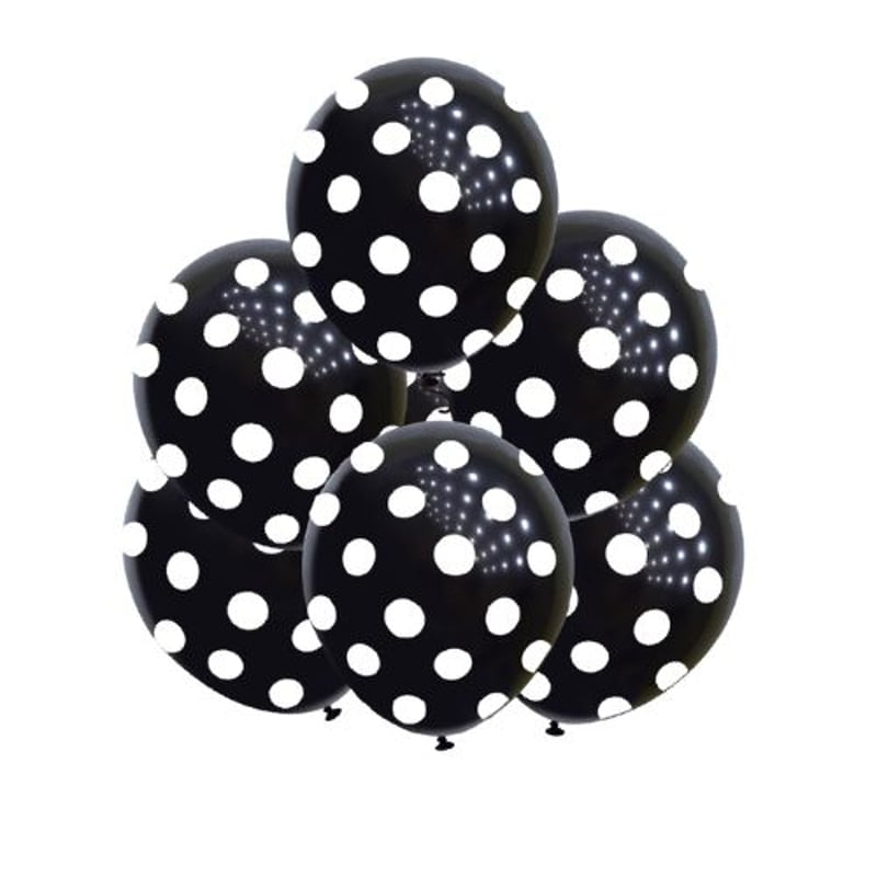 GENERICO Globos Latex Color Negro Diseño Puntos | falabella.com