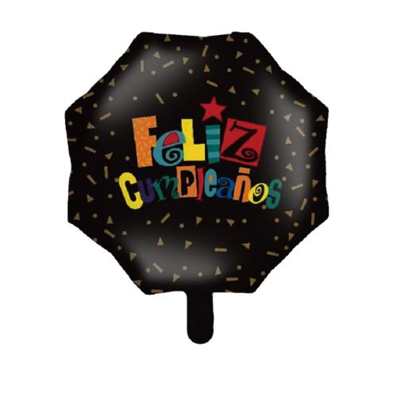 GENERICO Globos Color Negro Latex Dibujo Feliz Cumpleaños | falabella.com