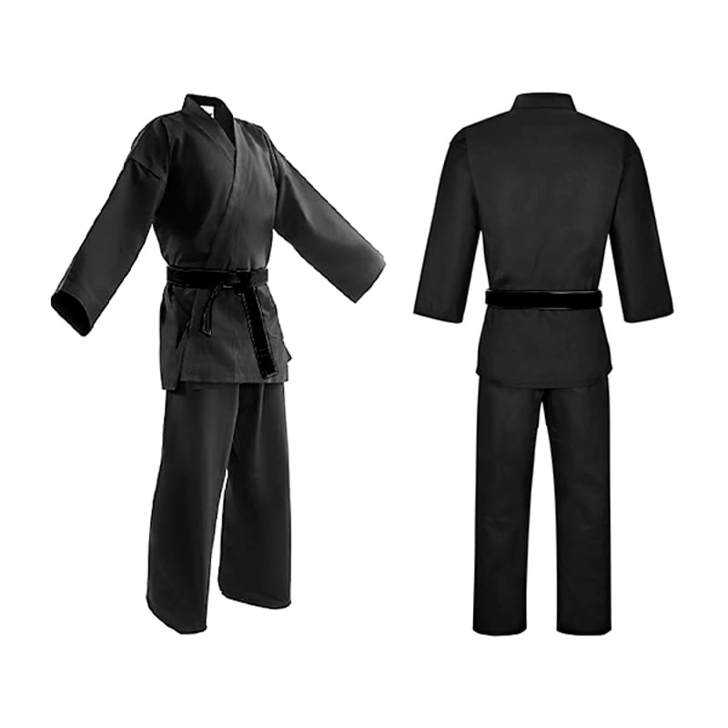 SDFIT Traje Karate Karategui Negro cinturón artes marciales 180 cm ...