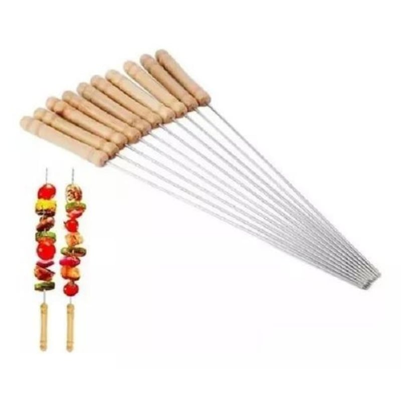 NOVAHUS 12 Brochetas Pinchos Anticucho Acero Barbacoa Parrilla Asado ...