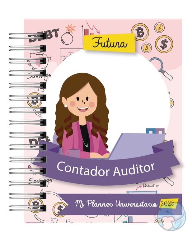 ELEFANTE AZULL Planner Universitario Contador Auditor 2025 | falabella.com