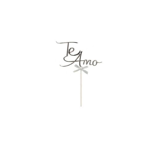 Topper Te Amo Plateado 11x21cm | Sodimac - Falabella
