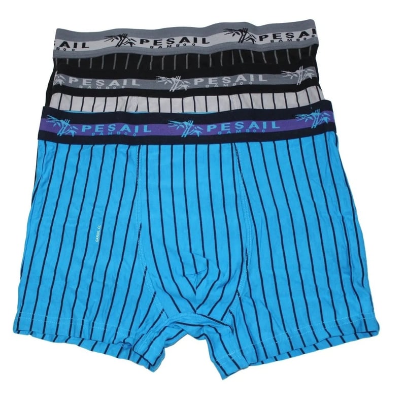 GENERICO 12 Boxer Con Fibra de Bambu Para Hombre - Diseño Lineas ...
