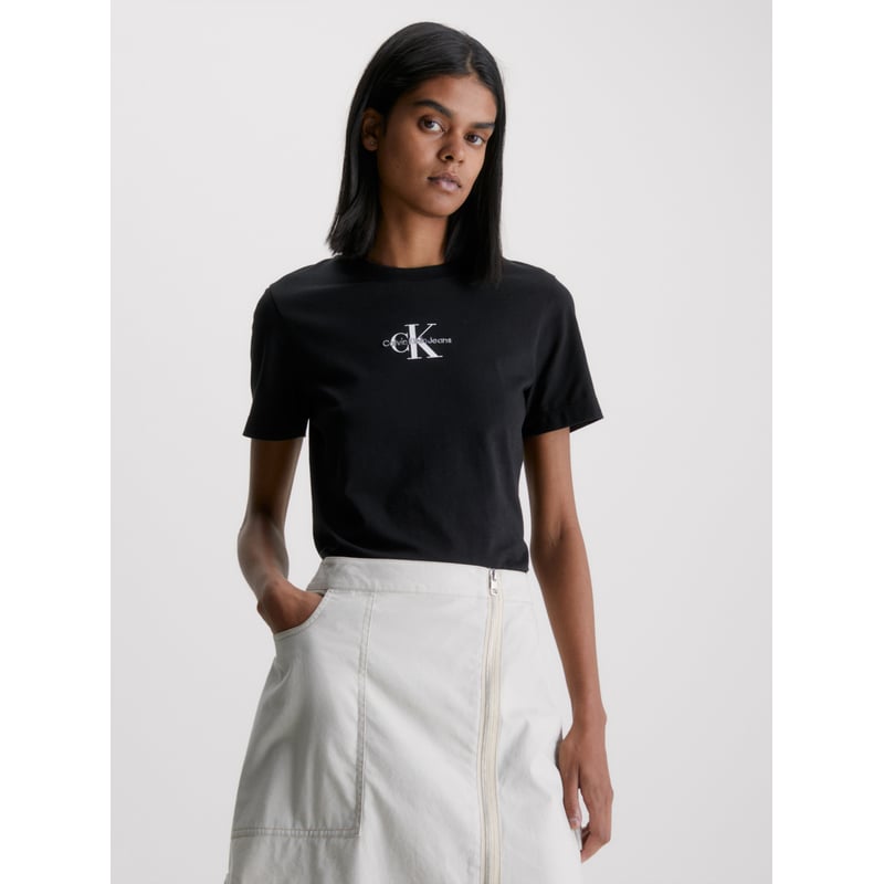 CALVIN KLEIN Polera Monologo Slim Fit Negro Calvin Klein | falabella.com