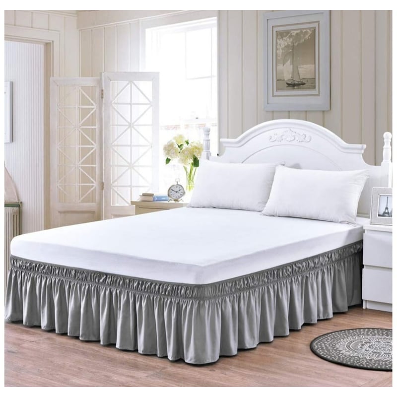 GENERICO Faldón de cama - Faldones para base cama 2 Plazas GRIS ...