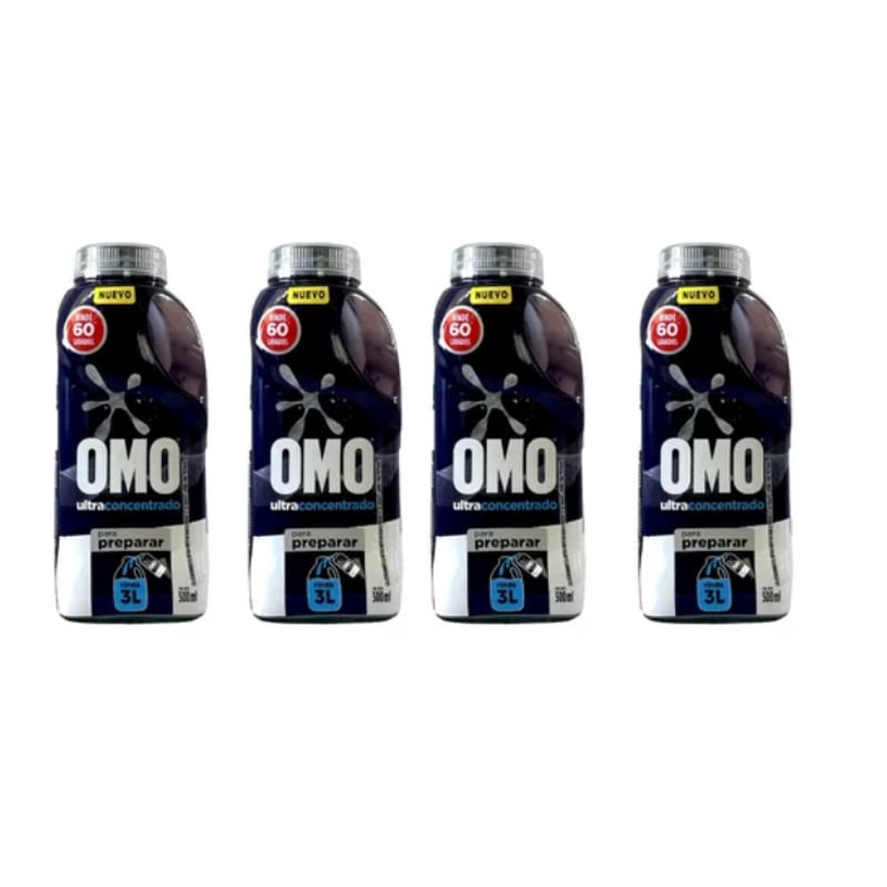 OMO Detergente Para Diluir Omo Concentrado Rinde 3lts Pack X4 ...