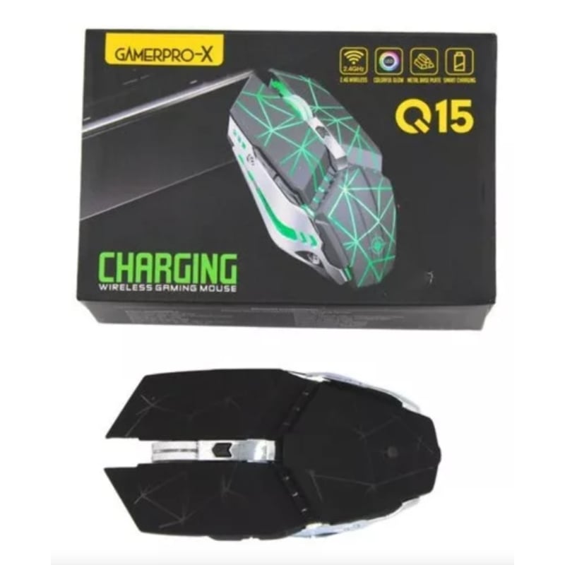 GENERICO Mouse Inalambrico Gamer Recargable Gamepro-x Con Iluminacion ...
