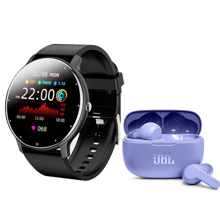 JBL JBL Wave 200 Tws Audífono-Morado y Toumi Watch Fit 2 Reloj ...