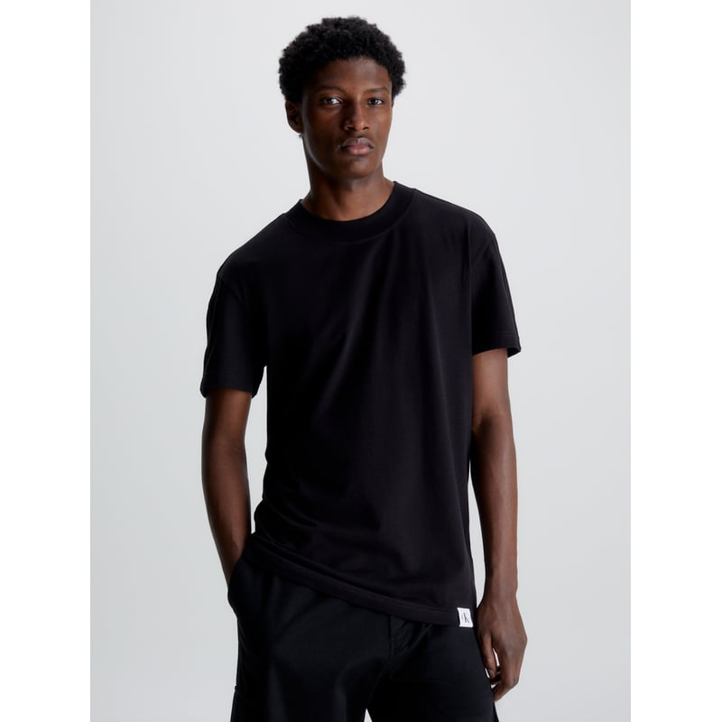 CALVIN KLEIN Polera Woven Tab Negro Calvin Klein | falabella.com