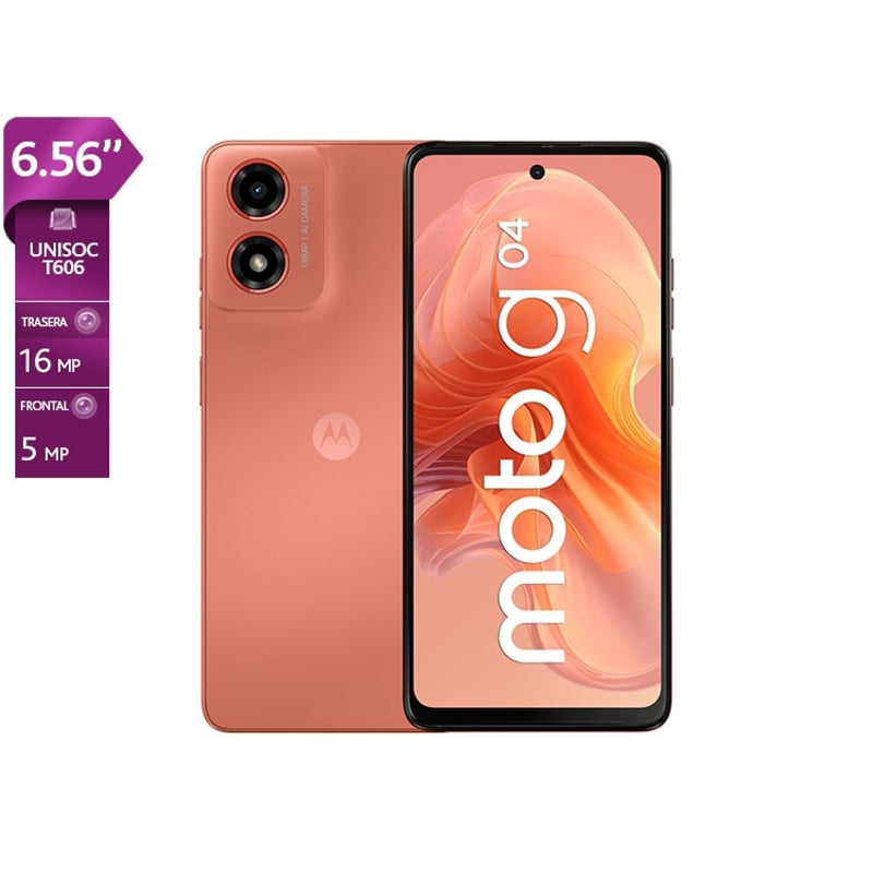 MOTOROLA Smartphone Moto G04 128GB4GB NARANJA Liberado | falabella.com