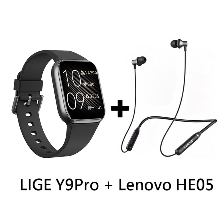 LENOVO Audífonos Bluetooth Lenovo HE05 y Reloj Inteligente Smart Watch ...