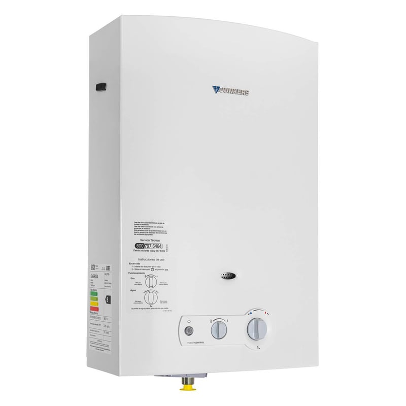 JUNKERS Calefónt ionizado 16 Litros Gas Natural WR16 Tiro Natural ...